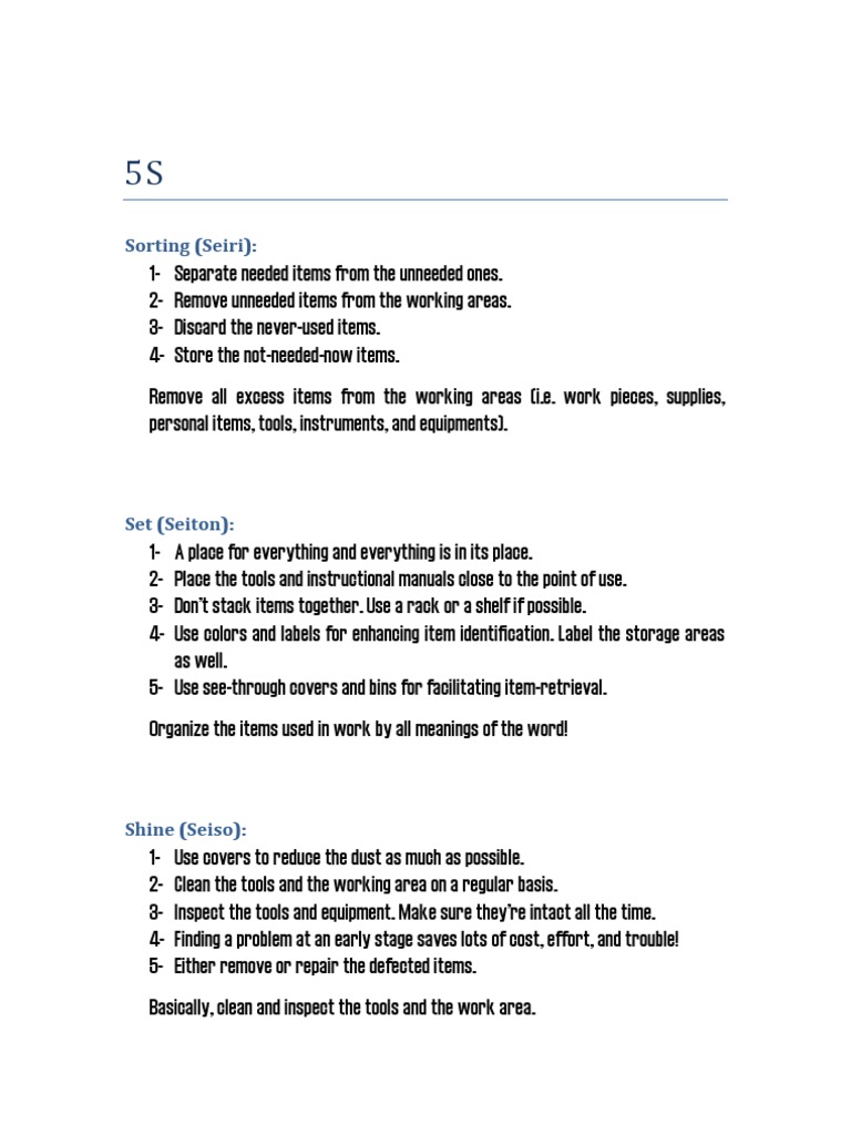 Sorting (Seiri) | PDF