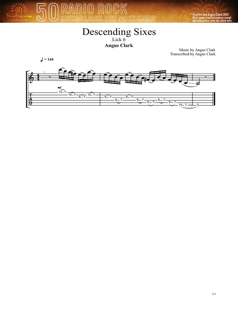 Descending Sixes: Angus Clark | PDF