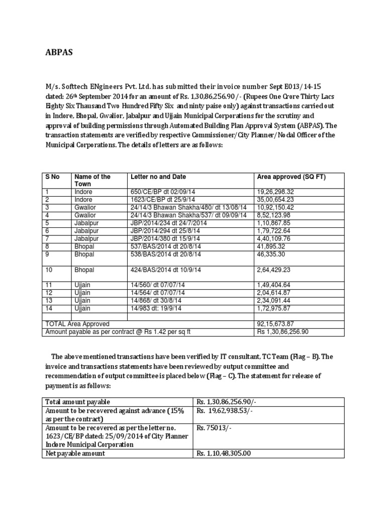 ABPAS Payment | PDF | Economics | Business