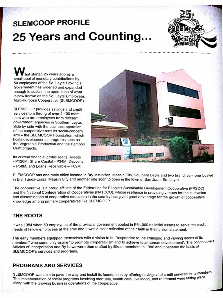 SLEMCoop | PDF | Cooperative | Economies