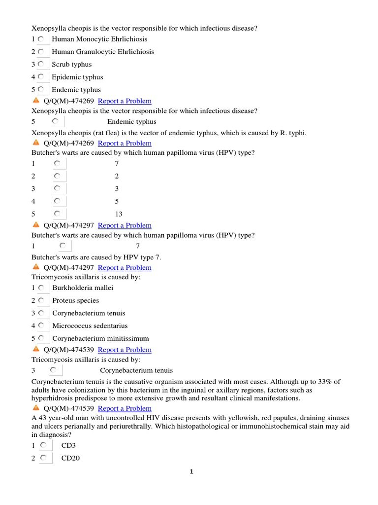 An Infectious Disease of Skin MCQs | PDF | Herpes Simplex | Staphylococcus