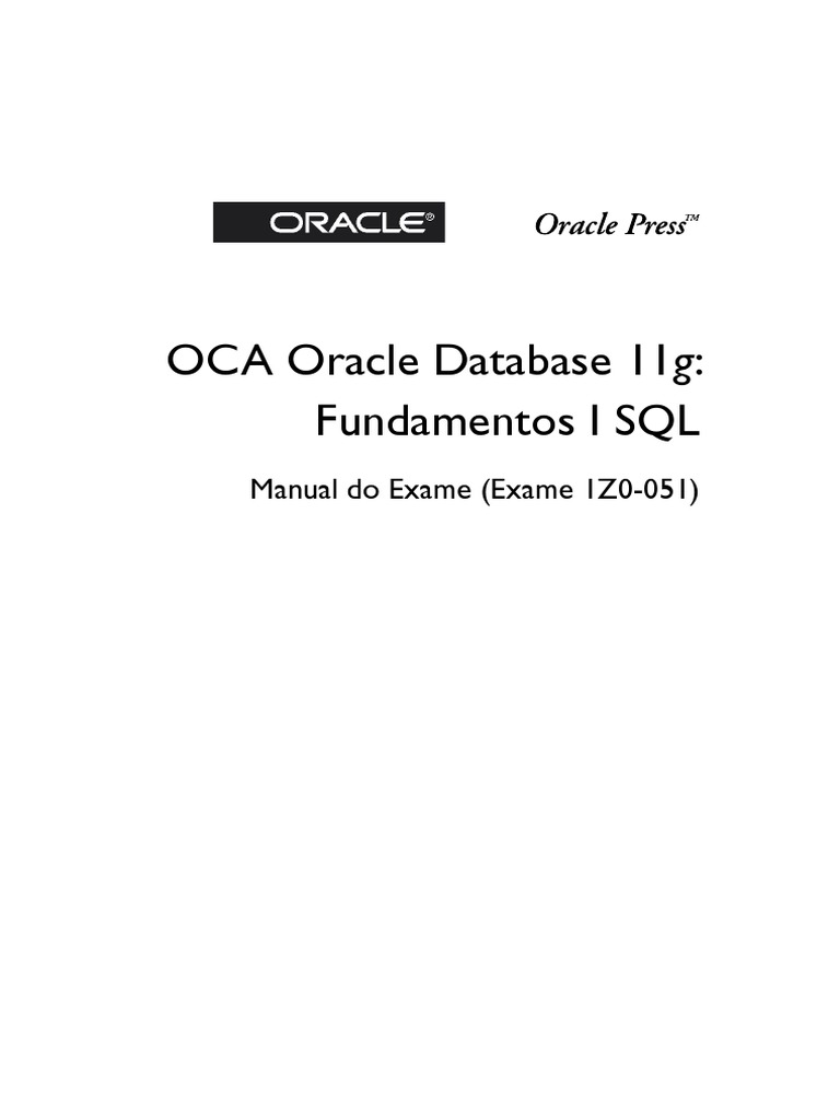 Manual OCA Oracle 11g: Fundamentos SQL | PDF | Negócios | Computadores