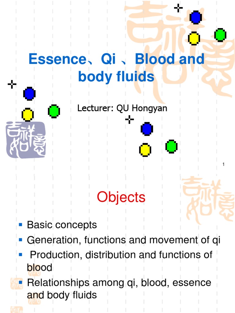 Essence,Qi Blood and Body Fluids | Qi | Blood