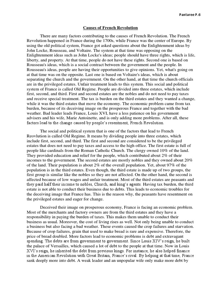 Three Causes of the French Revolution | PDF | French Revolution | Marie ...