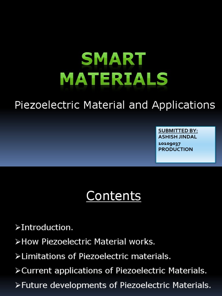Smart Materials | PDF | Piezoelectricity | Crystal Structure