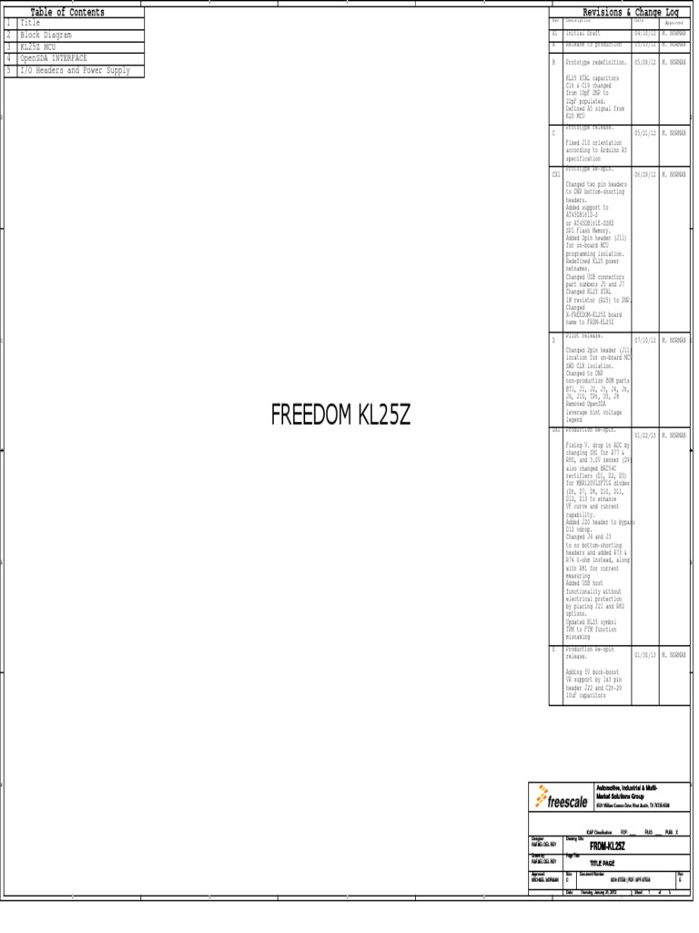 FRDM-KL25Z Design Revisions | PDF | Electrical Engineering | Physical ...