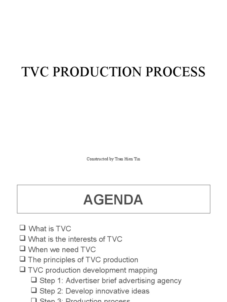 TVC Production Process | Download Free PDF | Advertising | Marketing