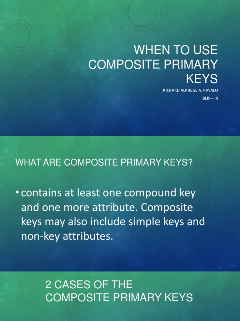 When To Use Composite Primary Keys | PDF | Career & Growth | Science ...
