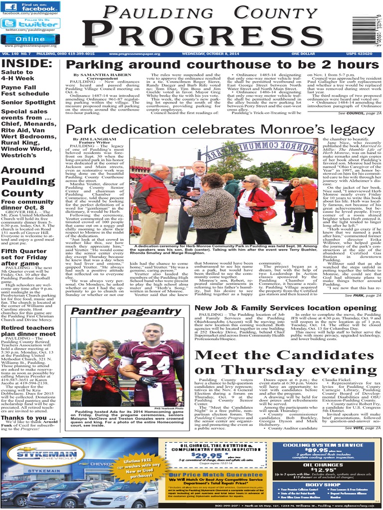 Paulding Progress October 8, 2014 PDF | PDF | Mammography | Image Scanner
