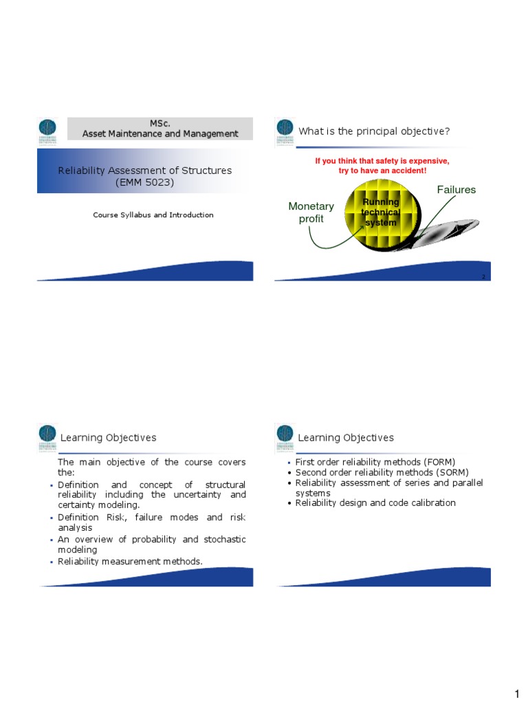Structural Reliability Pdf Reliability Engineering Risk Management