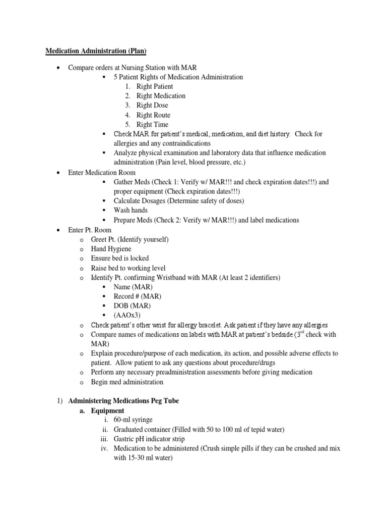 Medication Administration (Peg and Inj..) | PDF | Intravenous Therapy ...