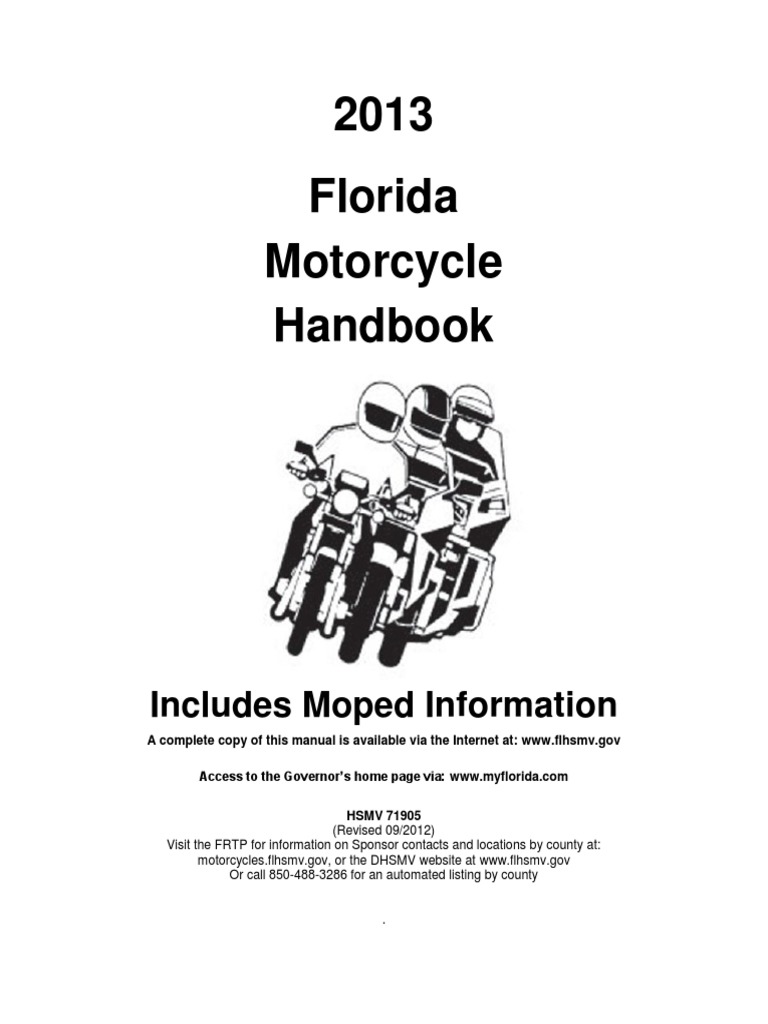 Florida Motorcycle Handbook PDF | PDF | Motorcycle | Traffic