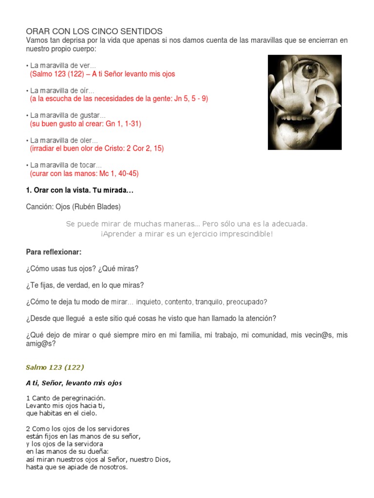 Orar Con Los 5 Sentidos | PDF | Oración | Creencia religiosa y doctrina