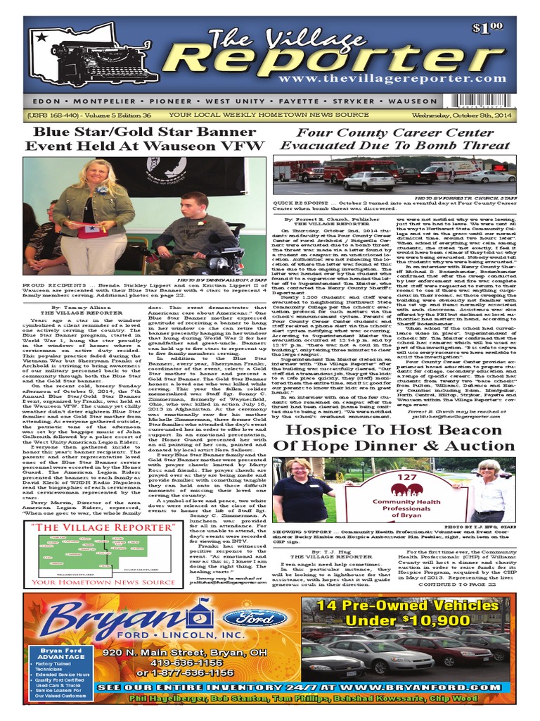 The Village Reporter - October 8th, 2014 PDF | PDF | Stove | Fireplace
