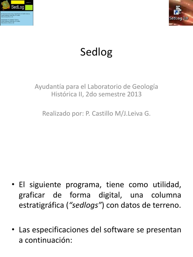 Descarga y uso de SedLog 3.0 | PDF | Ventana (informática) | Point and ...