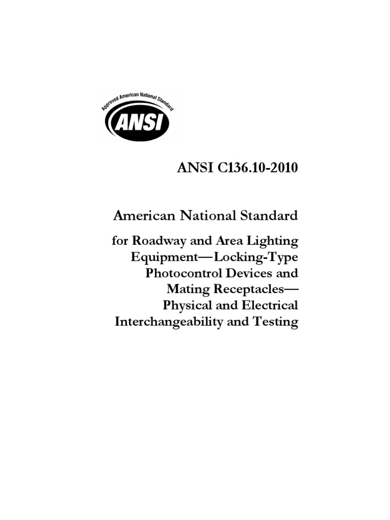 ANSI C136 10 2010 Contents and Scope PDF | PDF | Standardization | Safety