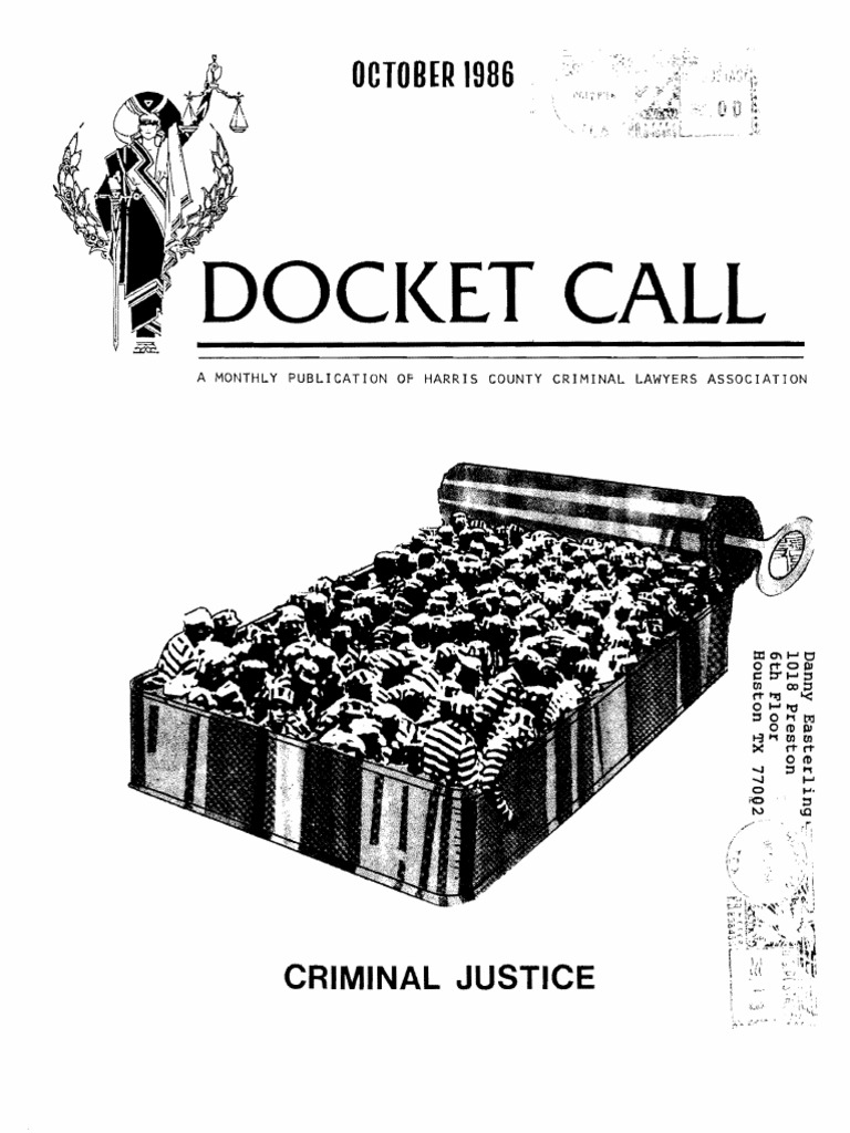 1986 October Docket Call | PDF | Crime & Violence | Crime Thriller