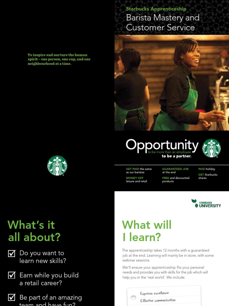 Starbucks Apprenticeships Guide v8 | PDF | Apprenticeship | Starbucks