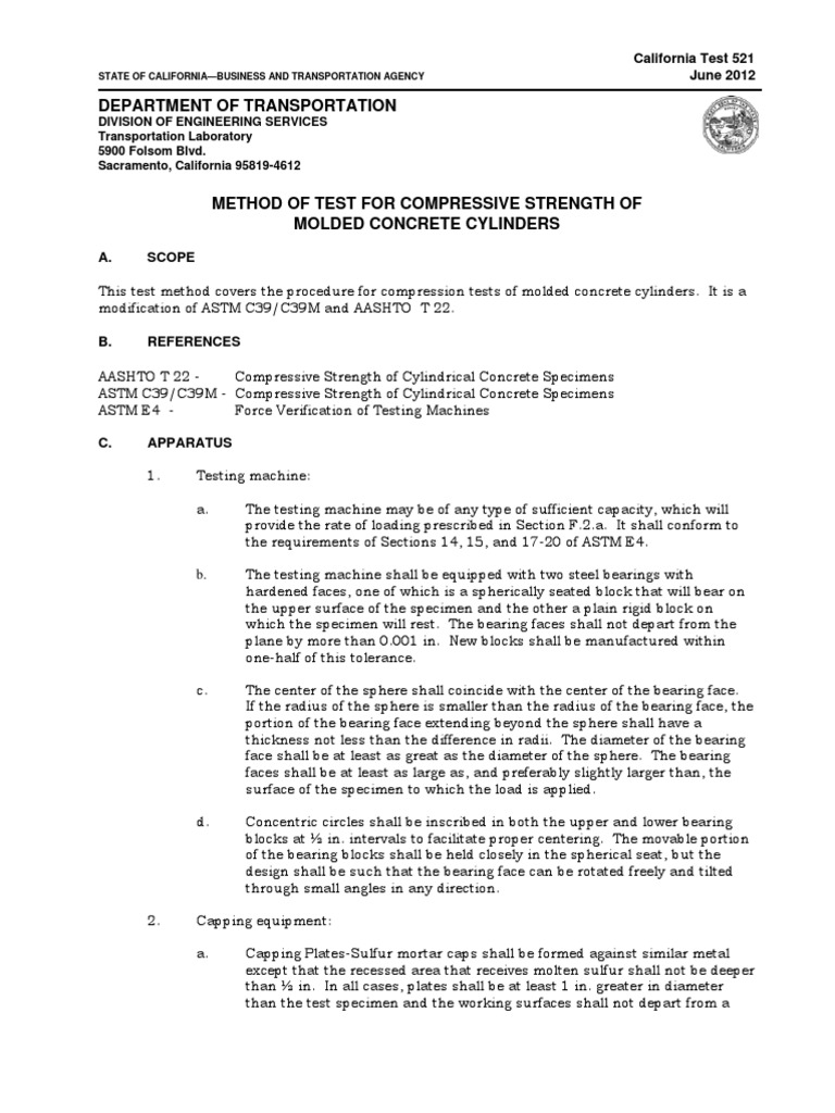 Astm c39 c39m | PDF | Strength Of Materials | Concrete