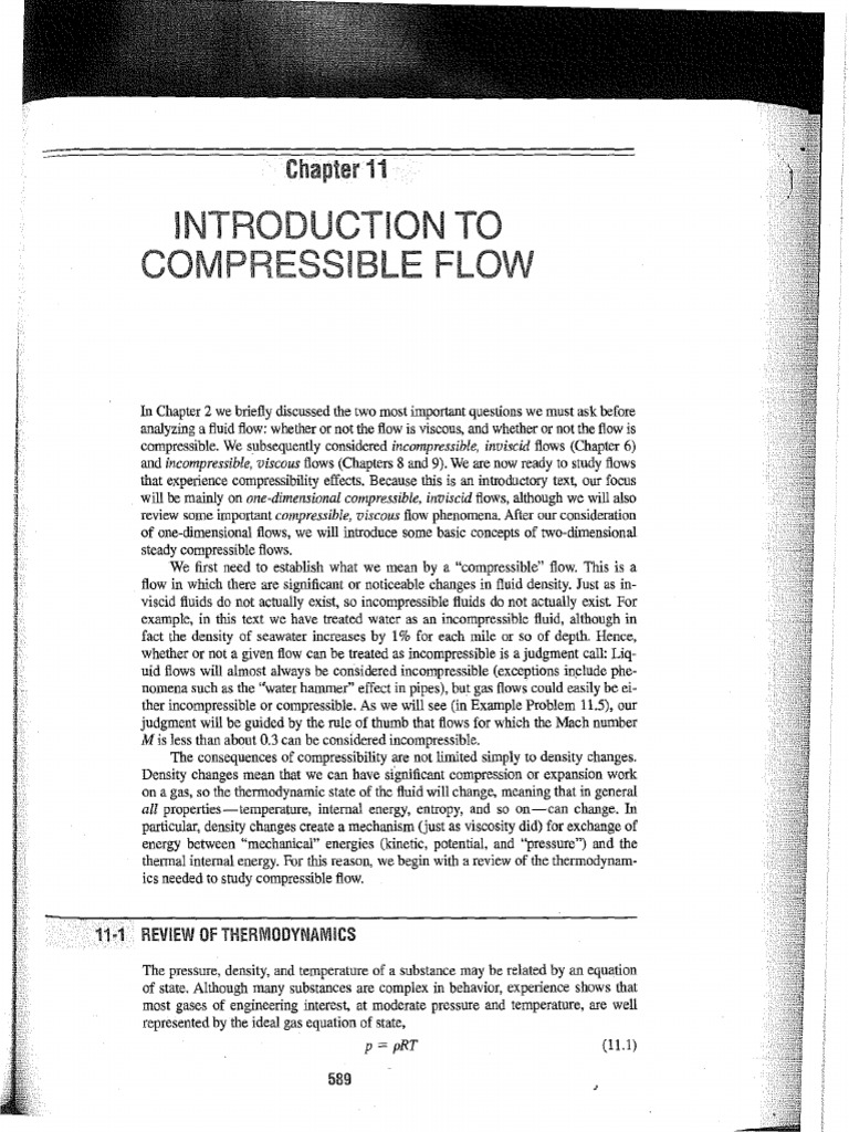 Compressible Flow Review | PDF | Fluid Dynamics | Gases
