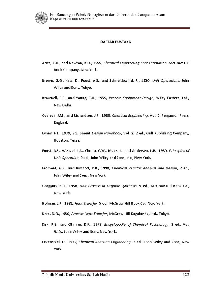 Daftar Pustaka Pabrik NG PDF | PDF | Process Engineering | Science And Technology