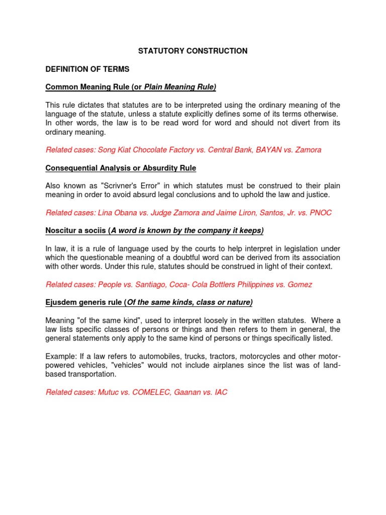 Definition of Terms - Statcon | PDF | Statutory Interpretation | Government