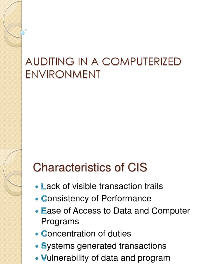 Internal Control in A CIS Environment | PDF | Computer Program | Programming