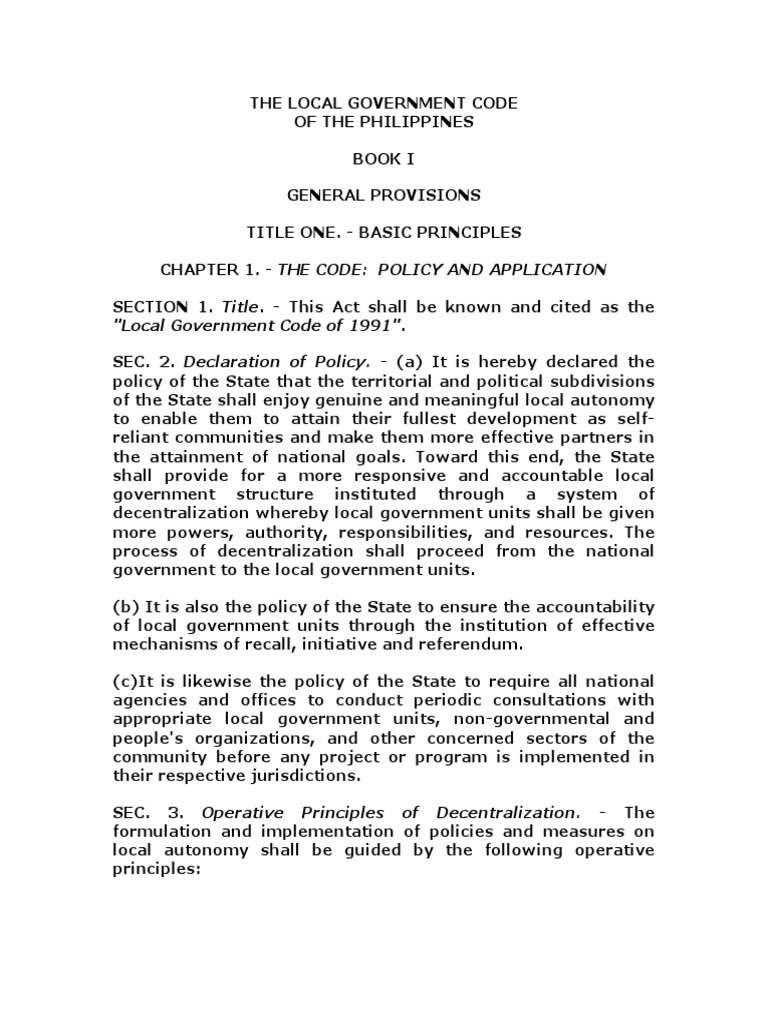 RA 7160 Local Government Code | PDF | Eminent Domain | Local Government
