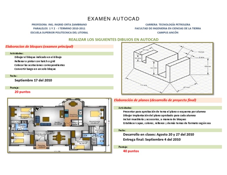 Examen Autocad PDF | PDF