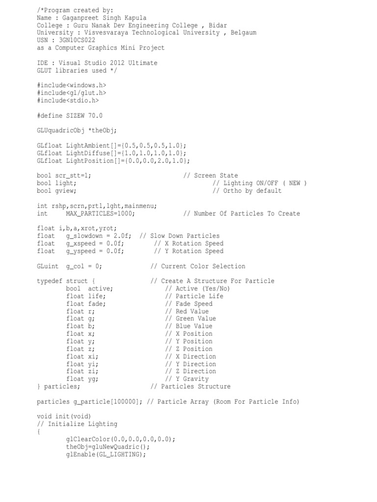 CG Mini Project - Model of A Rocket | PDF | Areas Of Computer Science | Computer Programming