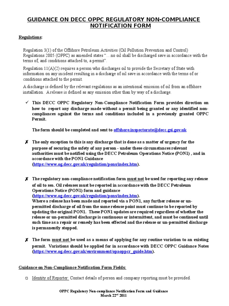 Oppc Noncomp Guide | PDF | Nature | Business