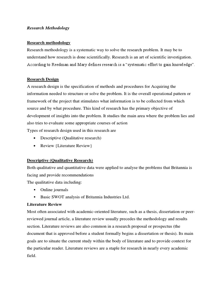 Research Methodology | PDF | Literature Review | Qualitative Research