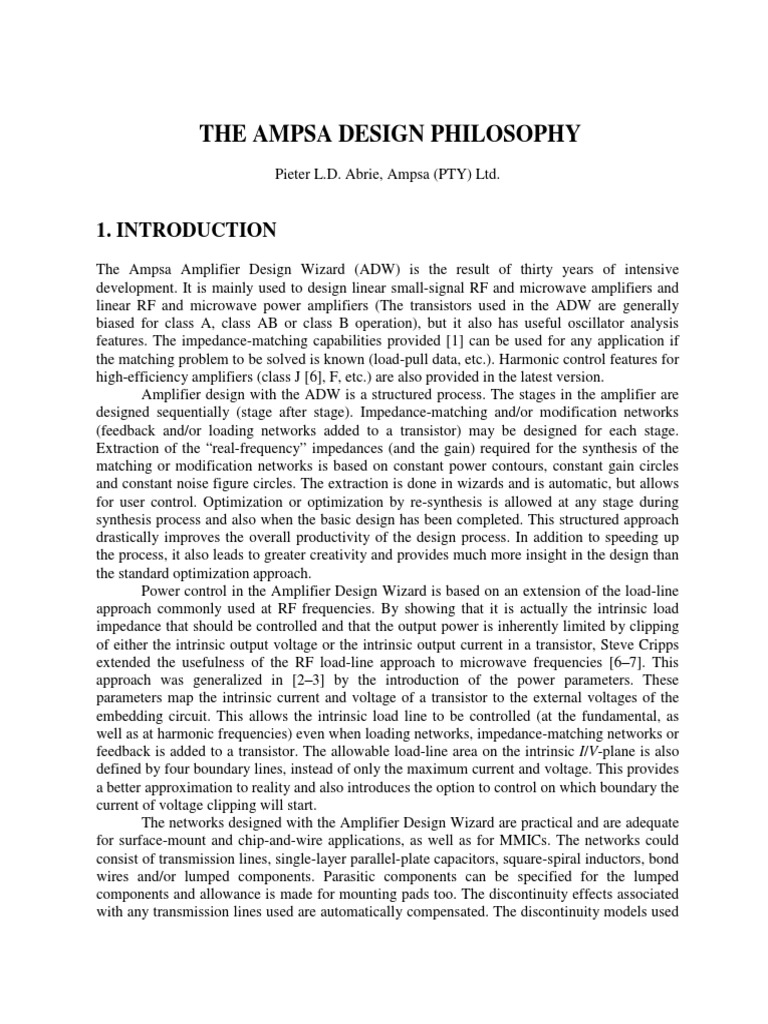 Amps A Design Philosophy | PDF | Amplifier | Inductor