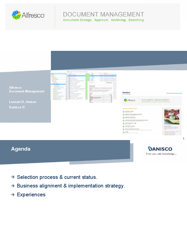 Alfresco Implementation DANISCO WHITEPAPER | PDF | Information Management | Accountability