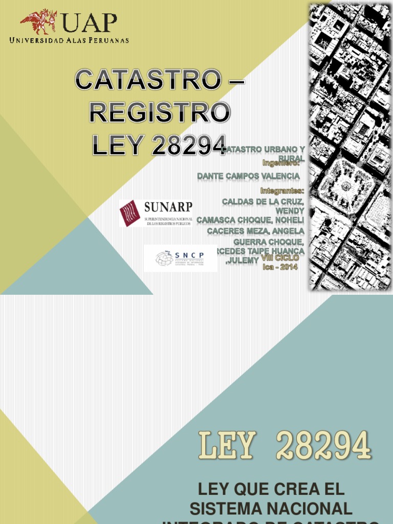 Ley 28294 | PDF | Gobierno | Science