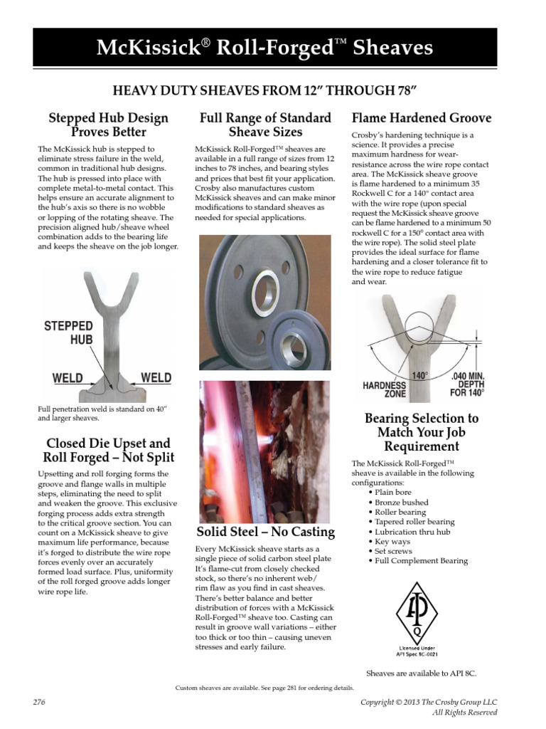 Mckissick Roll-Forged Sheaves | PDF | Bearing (Mechanical) | Forging