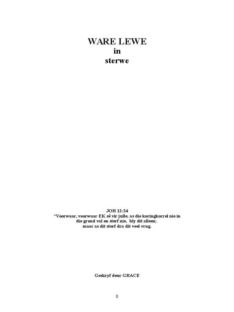 Ware Lewe in Sterwe | PDF