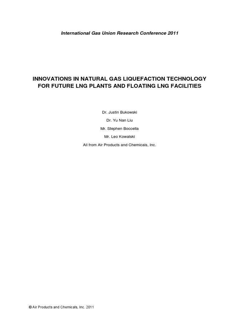 Innovations in LNG Technology | PDF | Liquefied Natural Gas | Propane