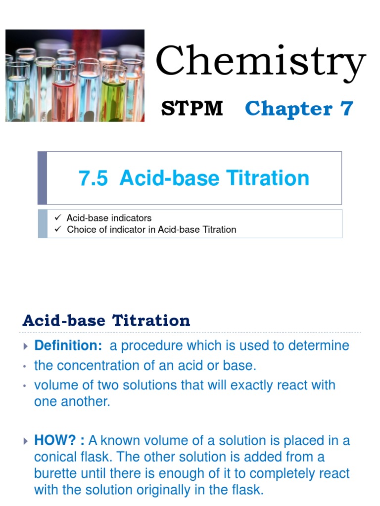 Acid-Base Titration | PDF | Titration | Chemistry