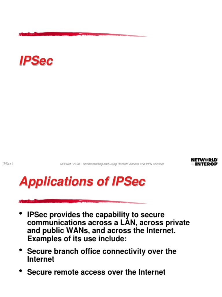 Ipsec | PDF | Virtual Private Network | Internet Protocols