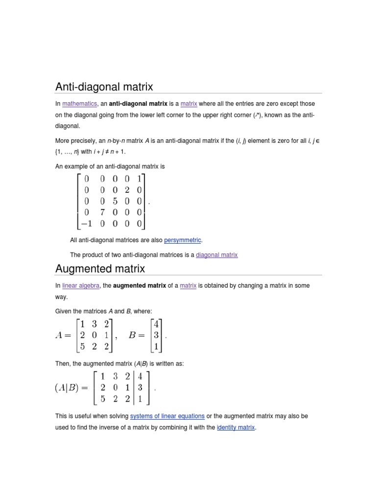 Matrices Definition | PDF | Matrix (Mathematics) | Eigenvalues And Eigenvectors