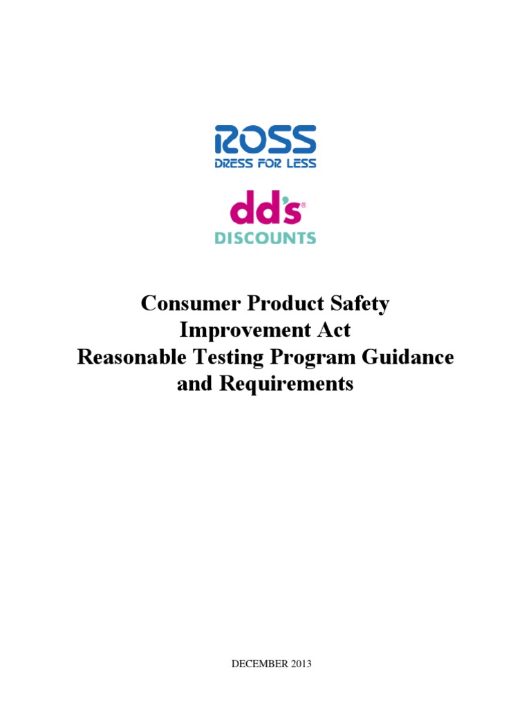 CPSIA Reasonable Testing Program Guidance and Requirements | PDF ...