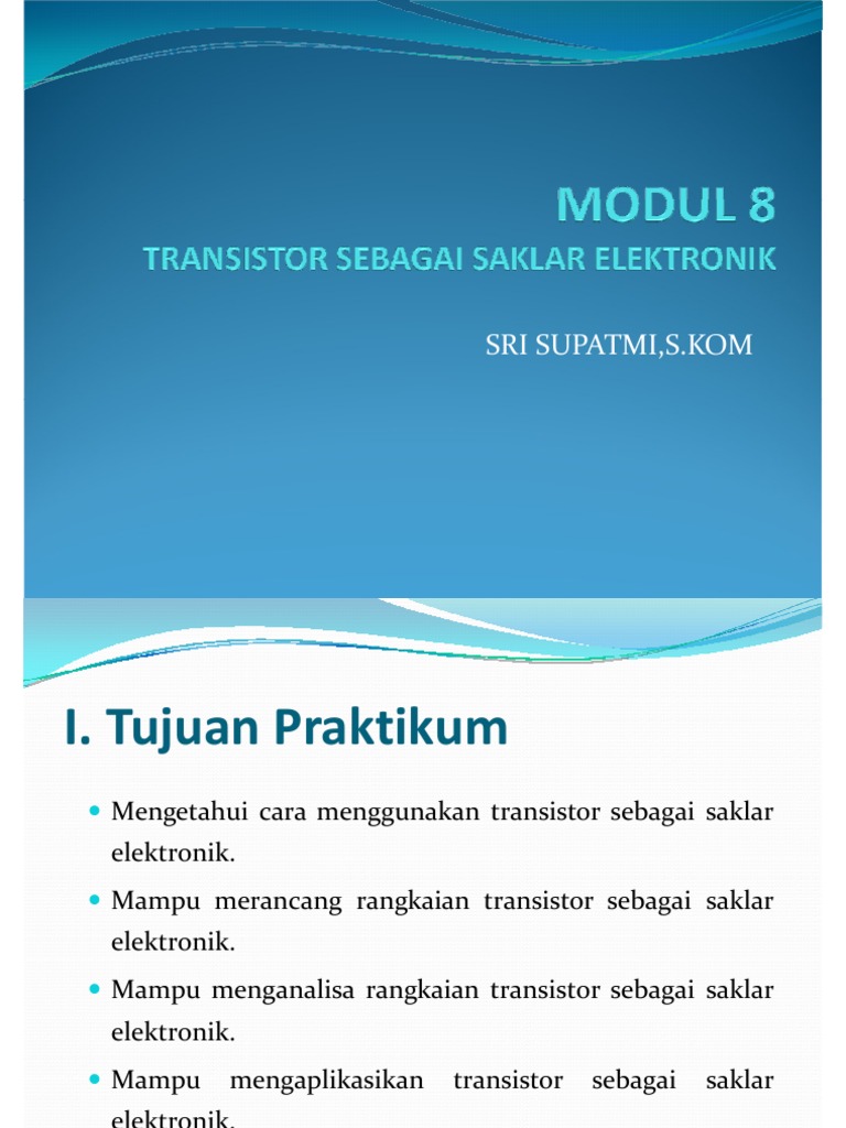 Transistor Sebagai Saklar 1 | PDF