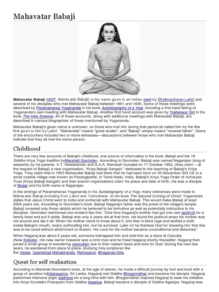 Mahavatar Babaji | PDF | Mind–Body Interventions | Spirituality