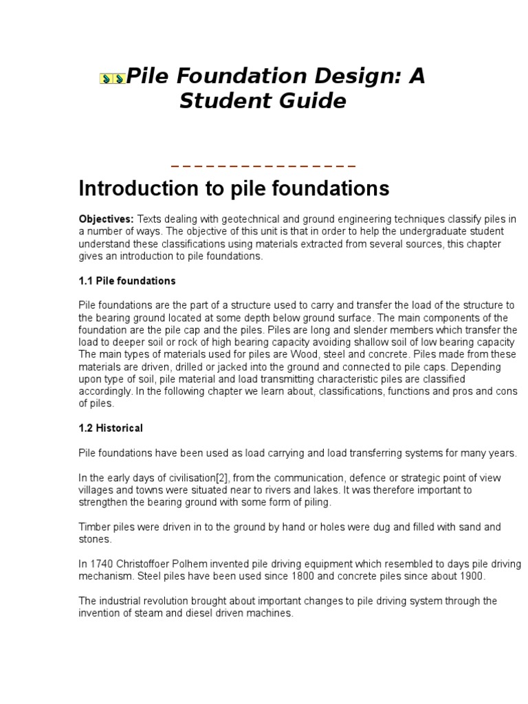 Pile Foundation Design | PDF | Deep Foundation | Geotechnical Engineering