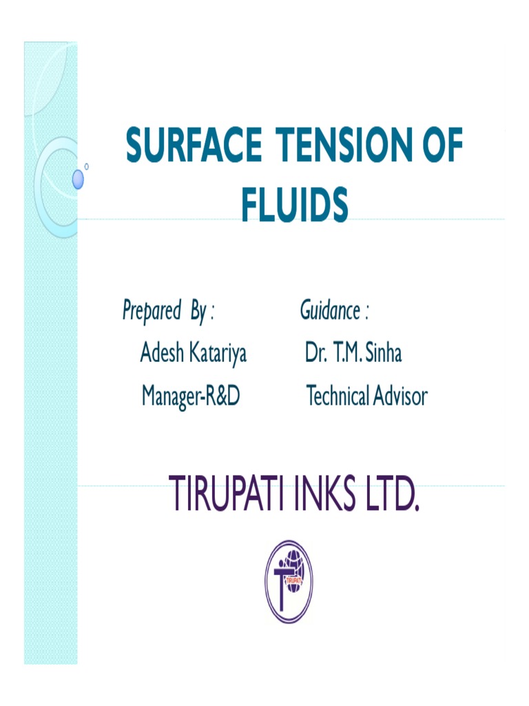Surface Tension of Water Explained | PDF | Wetting | Surface Tension