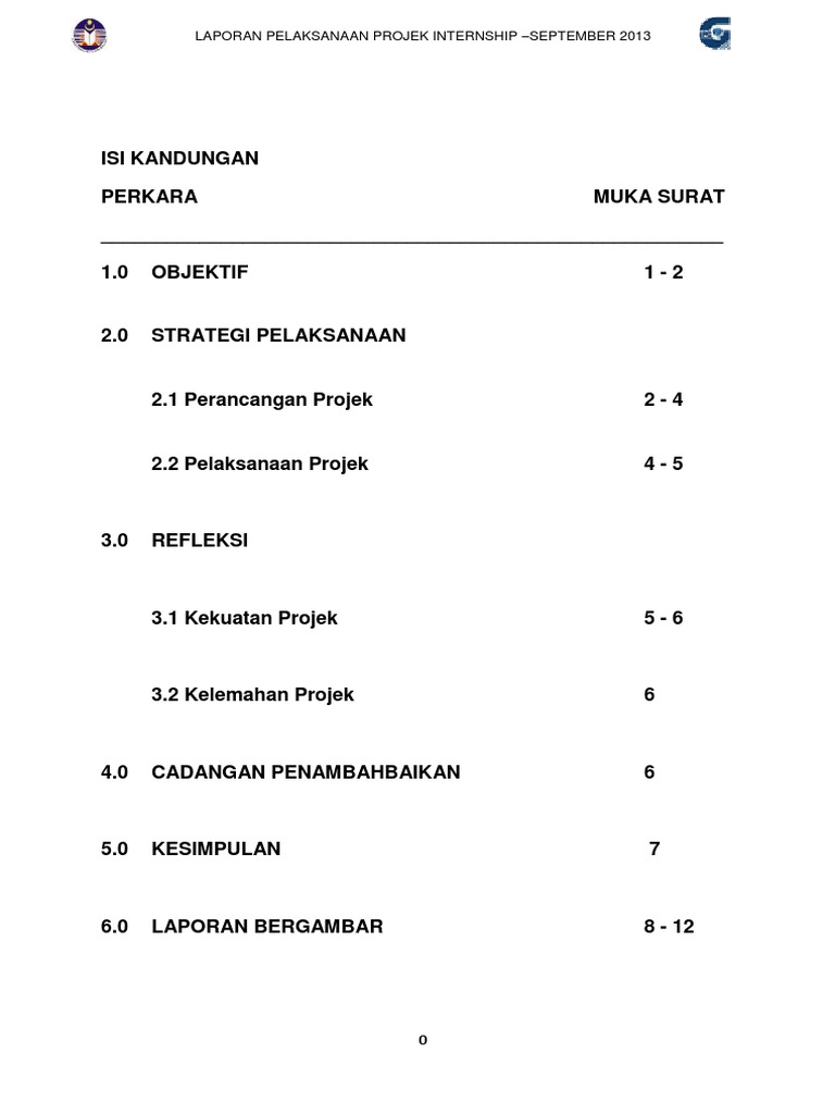 Contoh Laporan Internship 01 | PDF