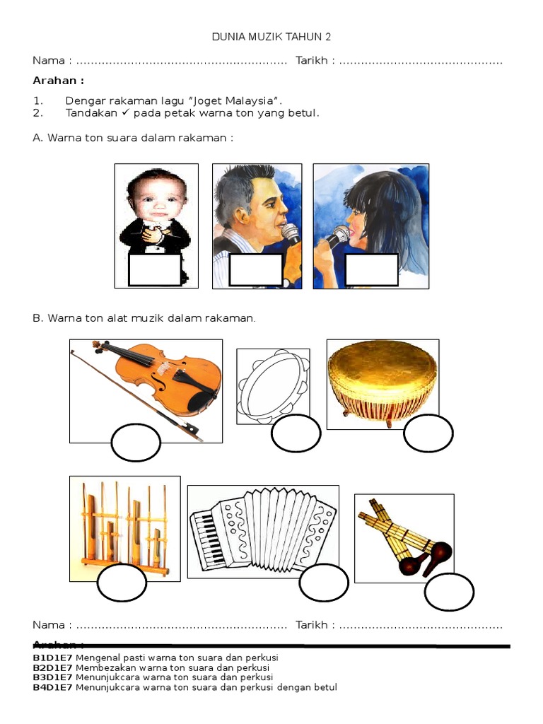 Lembaran Kerja - Warna Ton | PDF