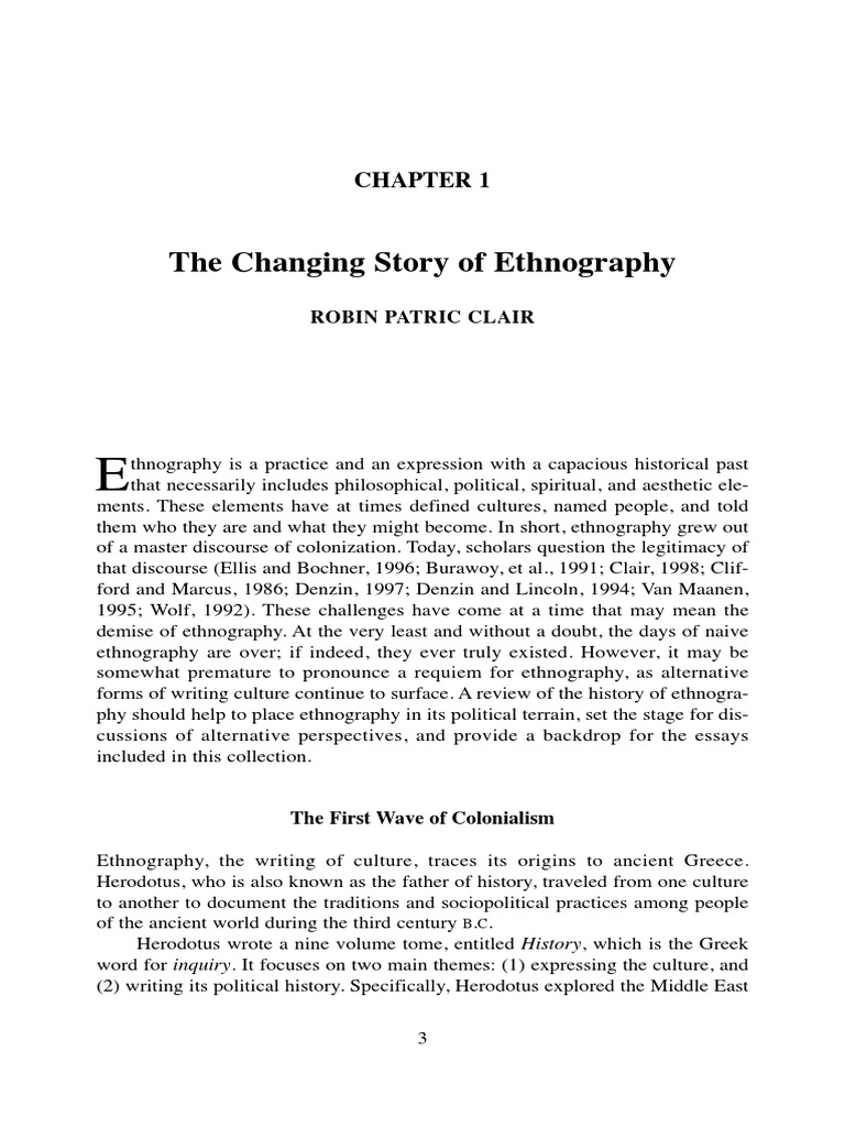 Ethnography's Colonial Legacy and Evolution | PDF | Ethnography ...