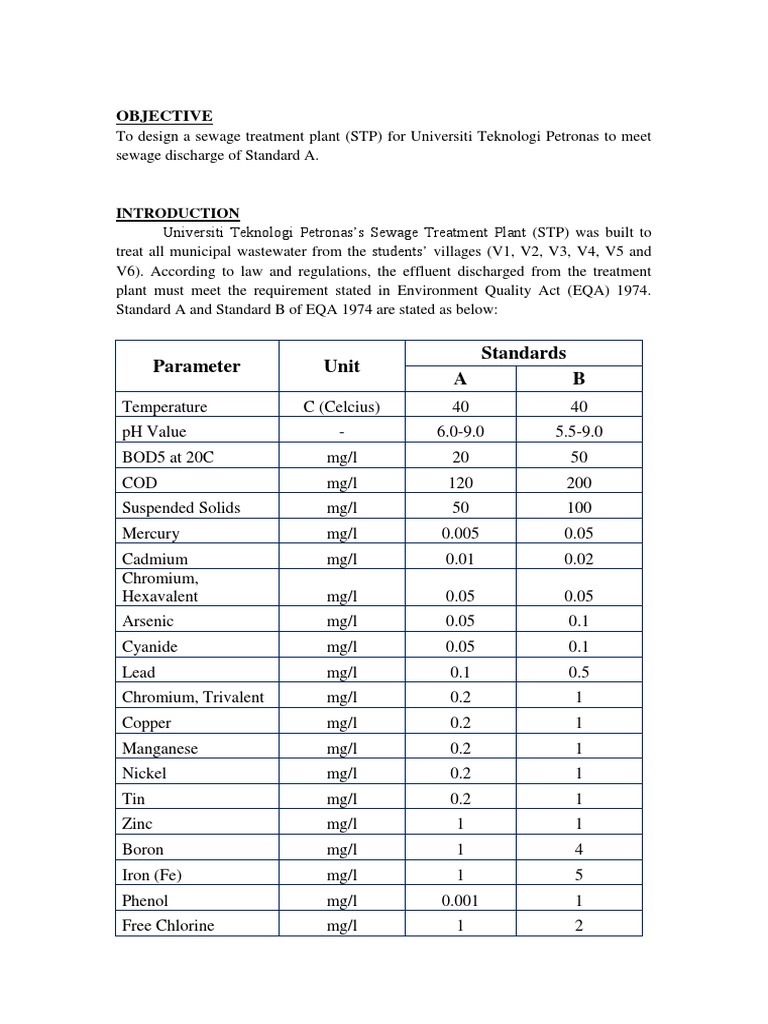 Design of STP | PDF | Sewage Treatment | Environmental Technology